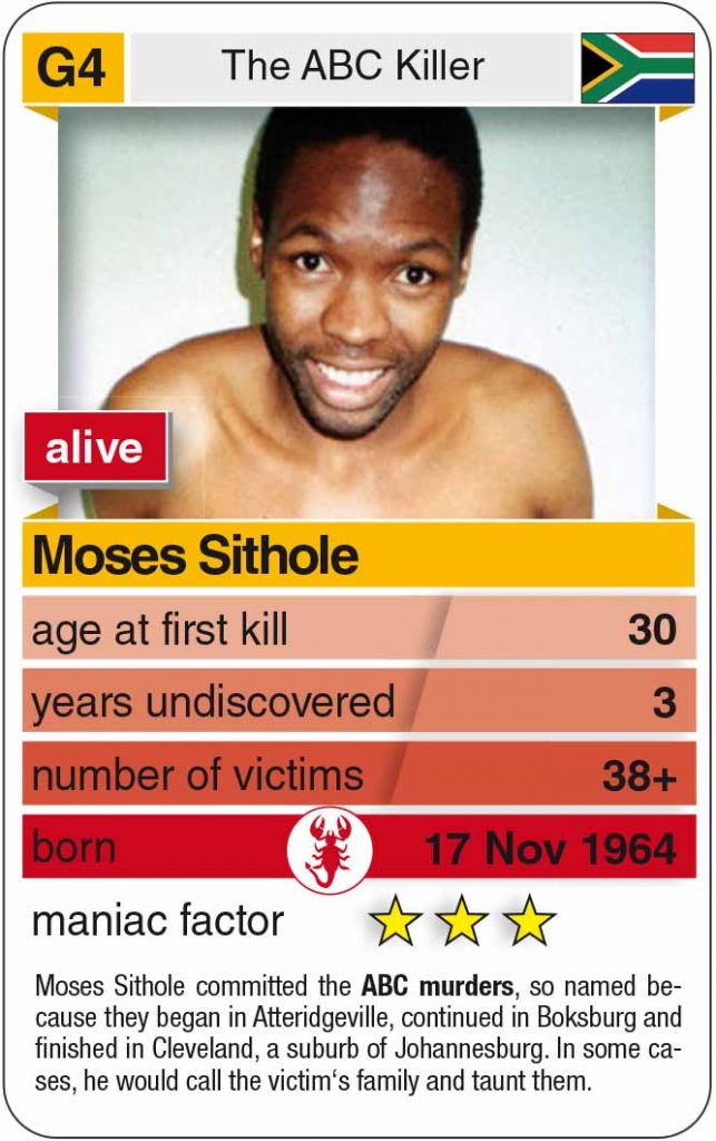 Spielkarte G4: Moses Sithole (* 1964 – heute) - Kulturmeister Kartenspiele